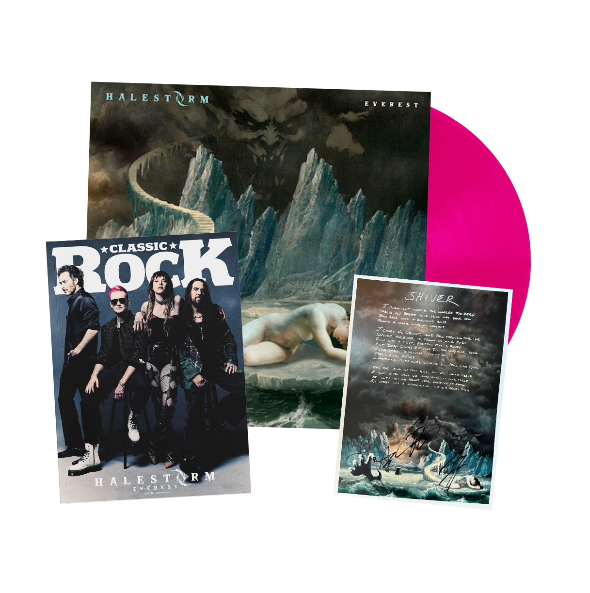 Issue #343 (Halestorm): Magazine, 'Everest' Hot Pink Vinyl LP + Signed – Louder