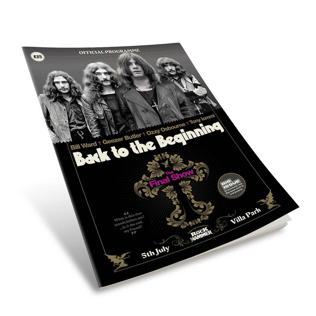 Black Sabbath - Black Sabbath: Back to the Beginning Official Programme ...